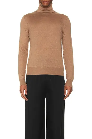 Saint Laurent Turtleneck Sweater - Camel Clair