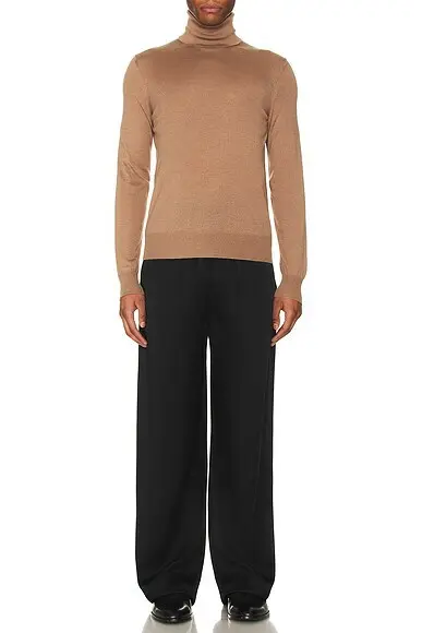 Saint Laurent Turtleneck Sweater - Camel Clair
