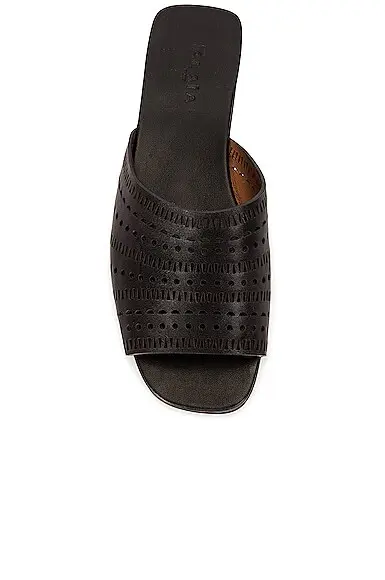 Alaïa Vienne Leather Slides - Noir