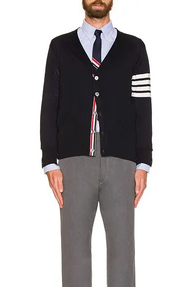 Thom Browne Merino Wool Cardigan Sweater