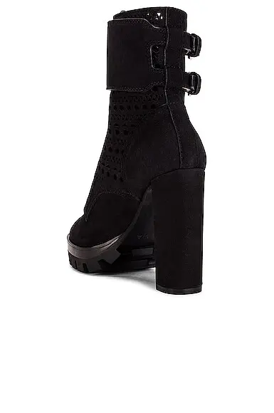 Alaïa Perforated Military Boots - Noir