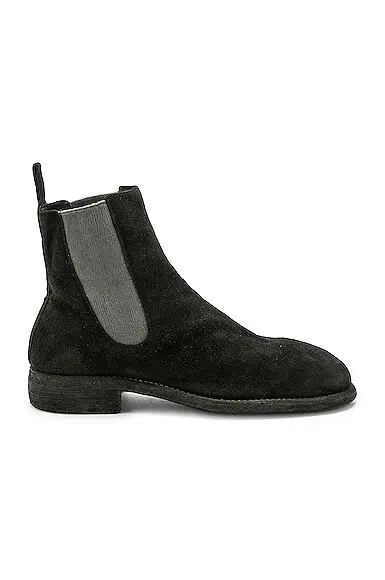 Guidi Suede Chelsea Boots - Black