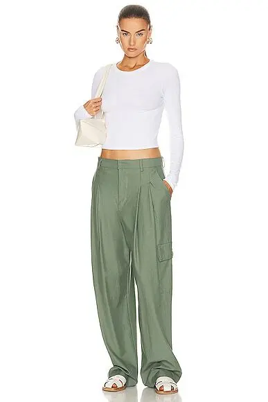 Enza Costa Silk Knit Long Sleeve Tuck Top - White