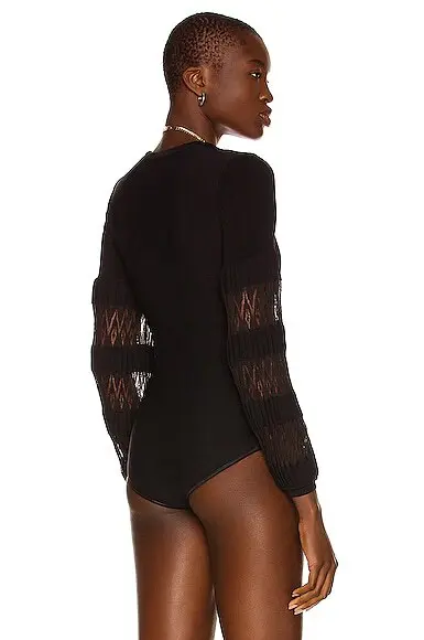 Alaïa Square Neck Fitted Bodysuit