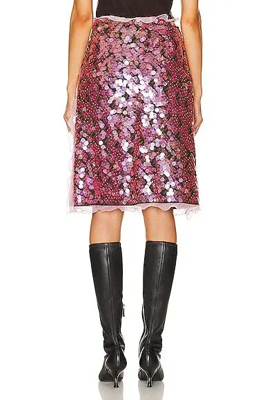 Fendi Sequin Ruffle Skirt
