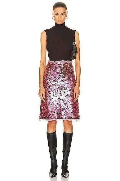 Fendi Sequin Ruffle Skirt