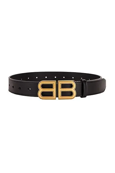 Balenciaga Bb Hourglass Belt - Black