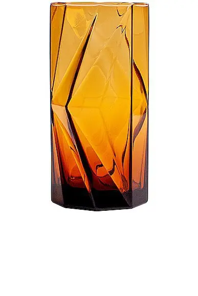 MAX ID NY Ghost Highball Glass Pair - Amber