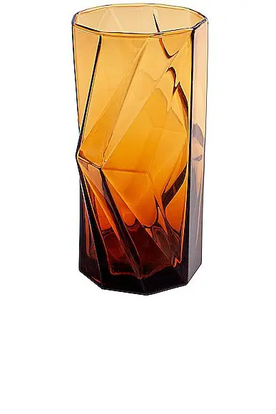 MAX ID NY Ghost Highball Glass Pair - Amber