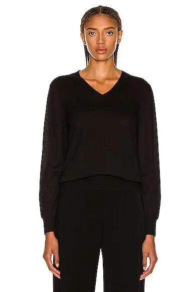 THE ROW Stockwell Cashmere Sweater - Black