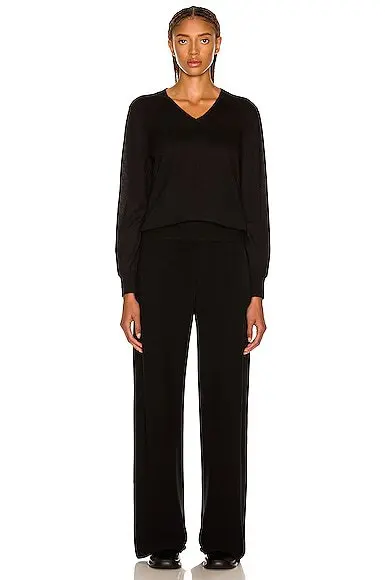 THE ROW Stockwell Cashmere Sweater - Black