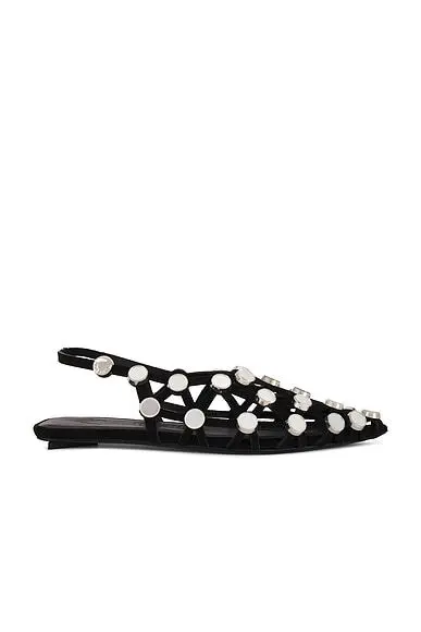 Attico Grid Ballerina Flat
