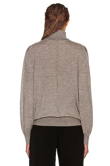 THE ROW Lambeth Cashmere Turtleneck Sweater - Medium Grey