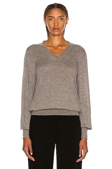THE ROW Stockwell Cashmere V-neck Sweater