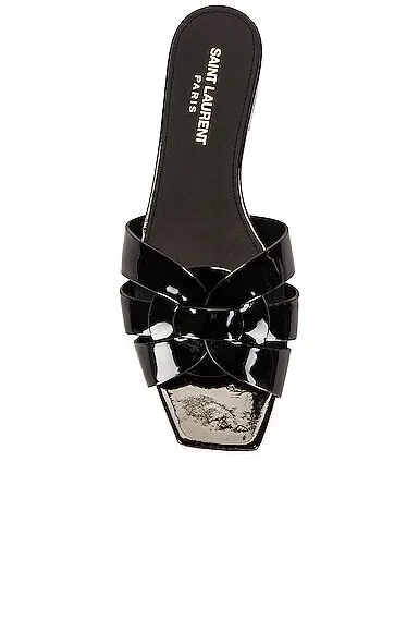 Saint Laurent Tribute Nu Pieds Flat Sandals - Noir