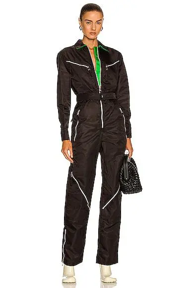 Bottega Veneta Nylon Long Jumpsuit - Fondant