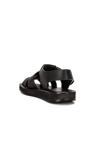 THE ROW Fisherman Leather Sandals - Black