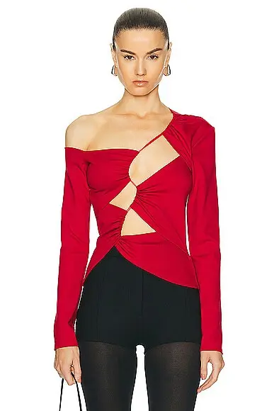 SID NEIGUM Asymmetrical Cutout Top