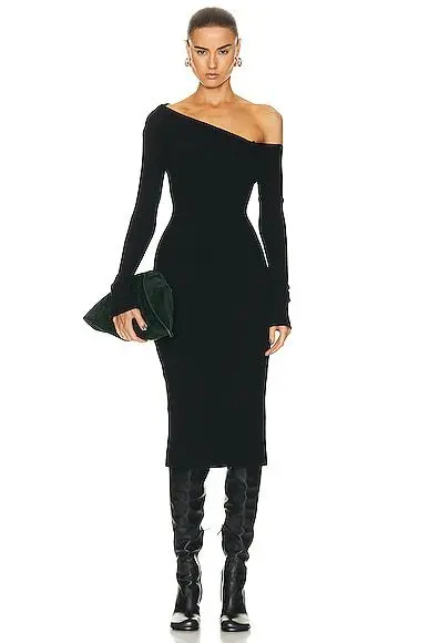 Enza Costa Knit One Shoulder Dress