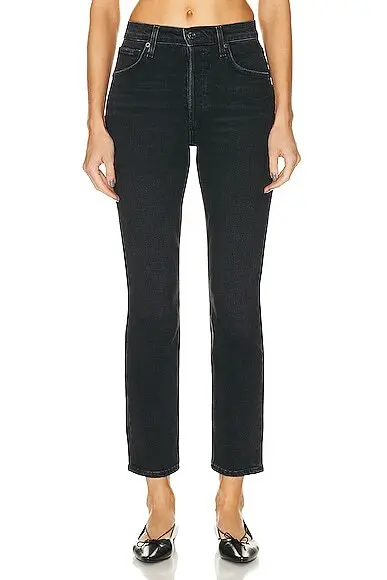 AGOLDE Riley Long High Rise Straight Jeans