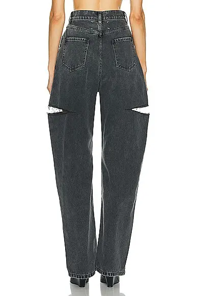 MAISON MARGIELA Cut Out Wide Leg Jeans