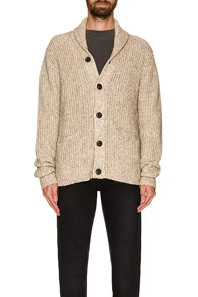 SCHOTT Yak Blend Cardigan - Limestone