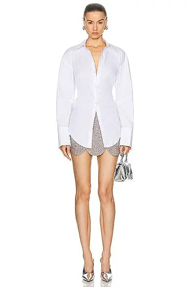 SIMONMILLER Beep Beep Crochet Knit Mini Skirt