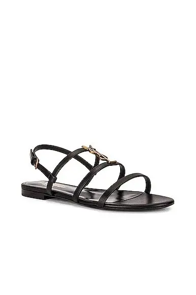 Saint Laurent Cassandra Flat Sandals