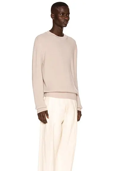 THE ROW Benji Crew Neck Sweater - Limestone