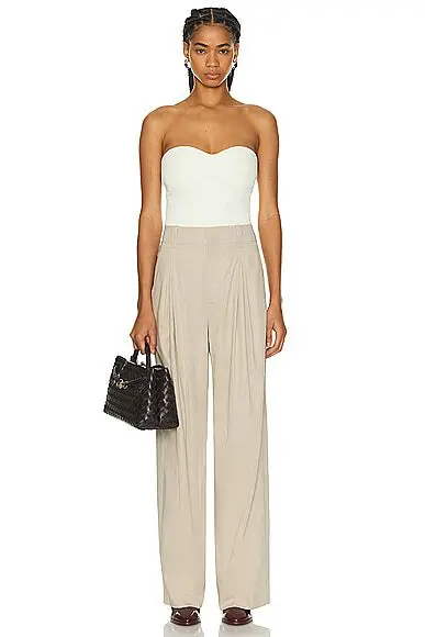 Bottega Veneta Wide Leg Twill Trousers