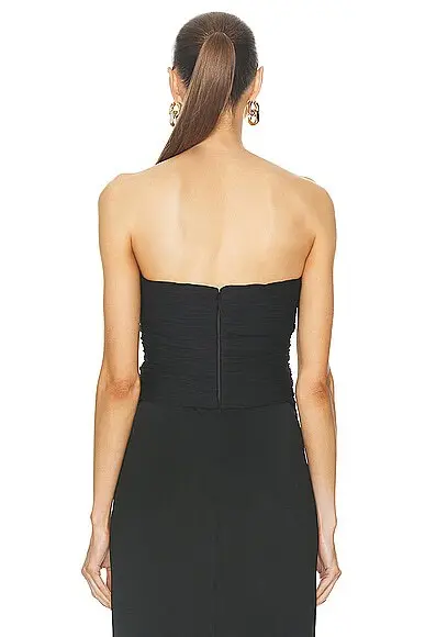 Saint Laurent Black Viscose Bandeau Top