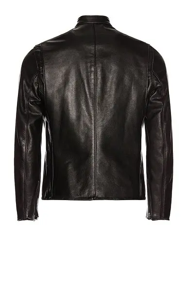 SCHOTT Waxed Pebbled Cowhide Cafe Leather Jacket
