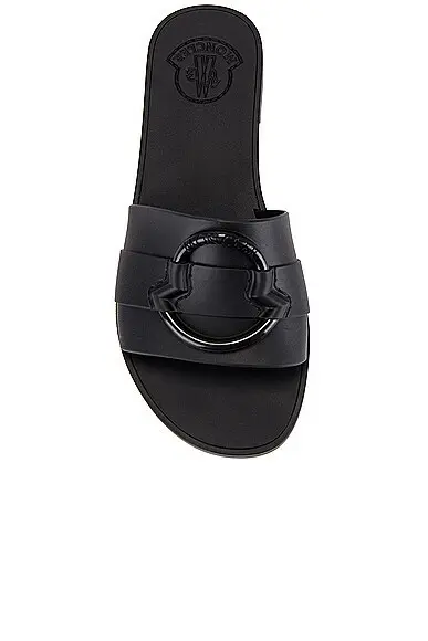 Moncler Mon Slide Sandals - Black