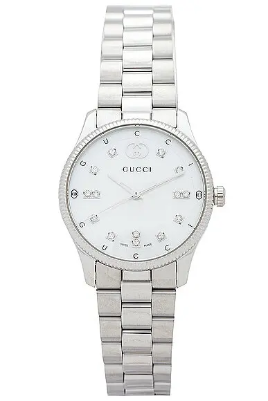 Gucci G-timeless Slim Diamond Watch - Silver