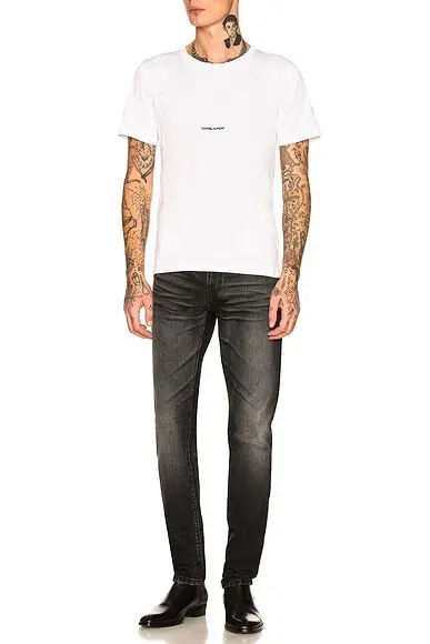 Saint Laurent Logo Tee - White