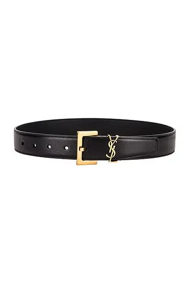 Saint Laurent Monogramme Belt - Nero