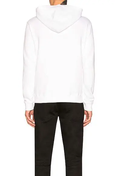 Saint Laurent Logo Hoodie - White