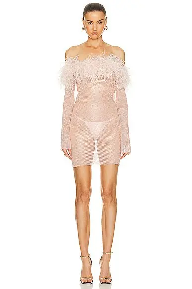 SANTA BRANDS Feathers Mini Dress