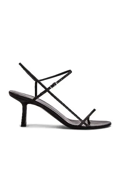 THE ROW Bare Heeled Sandals - Black