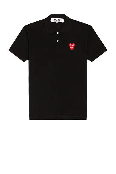 Play Comme Des Garcon Polo T-shirt - Black