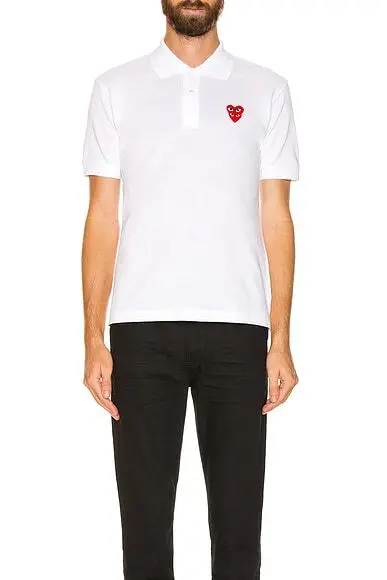 Play Comme Des Garcon Polo T-shirt - White