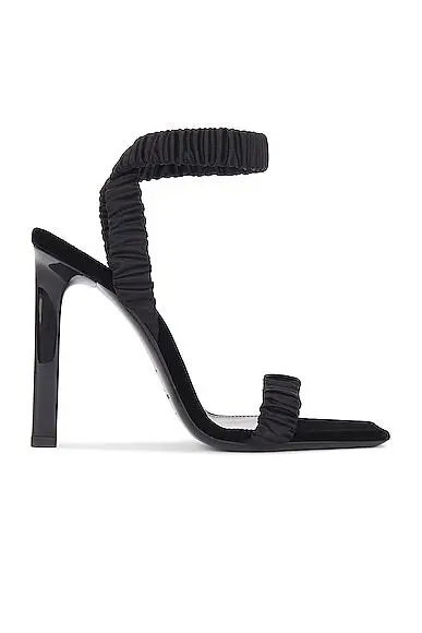 Saint Laurent Pam Ruched Stiletto Sandals