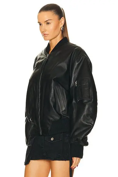 Attico Anja Bomber Jacket - Black