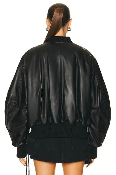 Attico Anja Bomber Jacket - Black