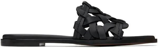 GIANVITO ROSSI Black Amalfi Sandals