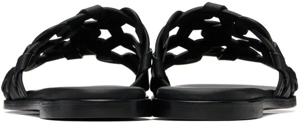GIANVITO ROSSI Black Amalfi Sandals