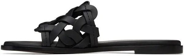 GIANVITO ROSSI Black Amalfi Sandals