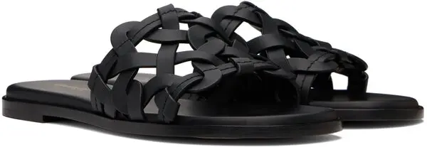 GIANVITO ROSSI Black Amalfi Sandals