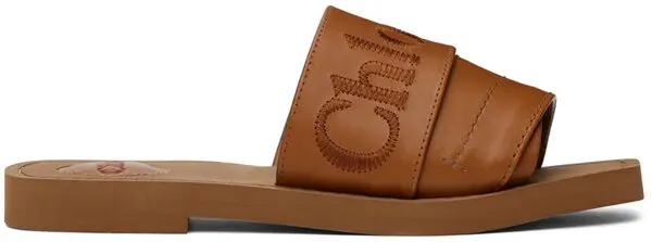 Chloé Brown Woody Slides