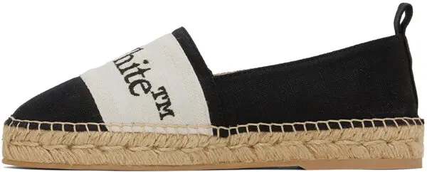 Off-White Bookish Linen Espadrilles